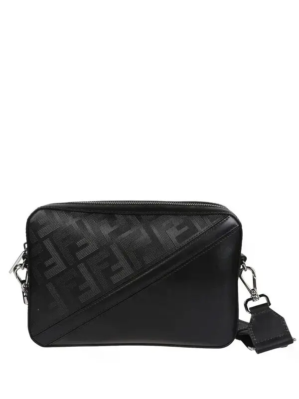 Fendi Ff Logo Shoulder Bag - Black