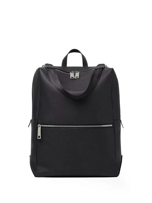 Fendi Pebbled-leather Backpack - Black