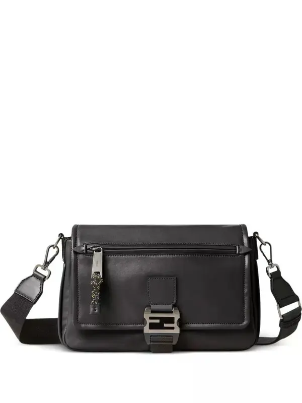 Fendi Flux Buckle-fastening Messenger Bag - Black