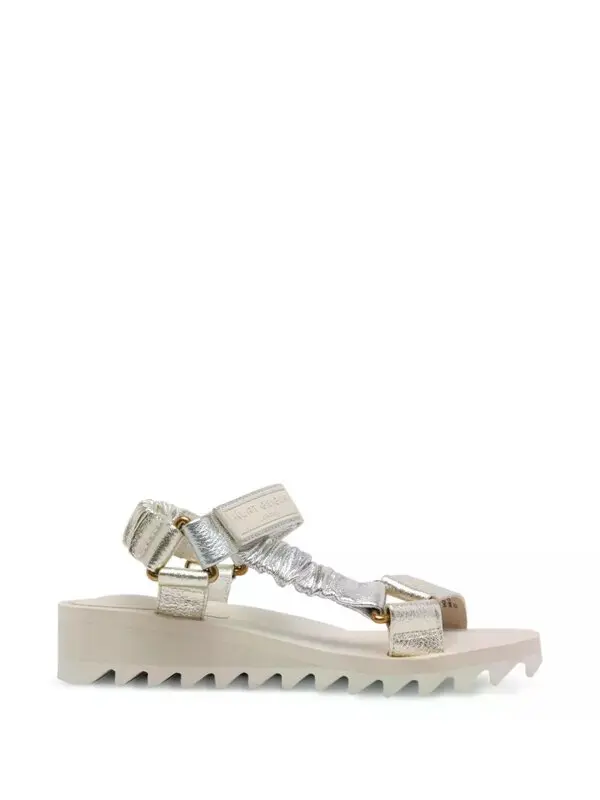 Kurt Geiger Orion Metallic Leather Sandals - Gold