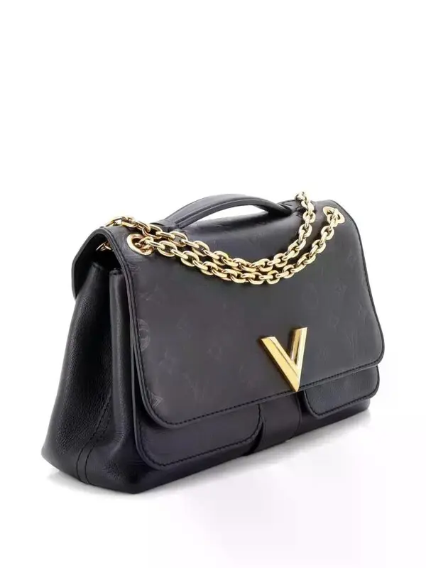 LOUIS VUITTON Very Chain Bag Monogram Leather - Black