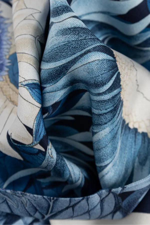 FERRAGAMO Silk Scarf - Blue