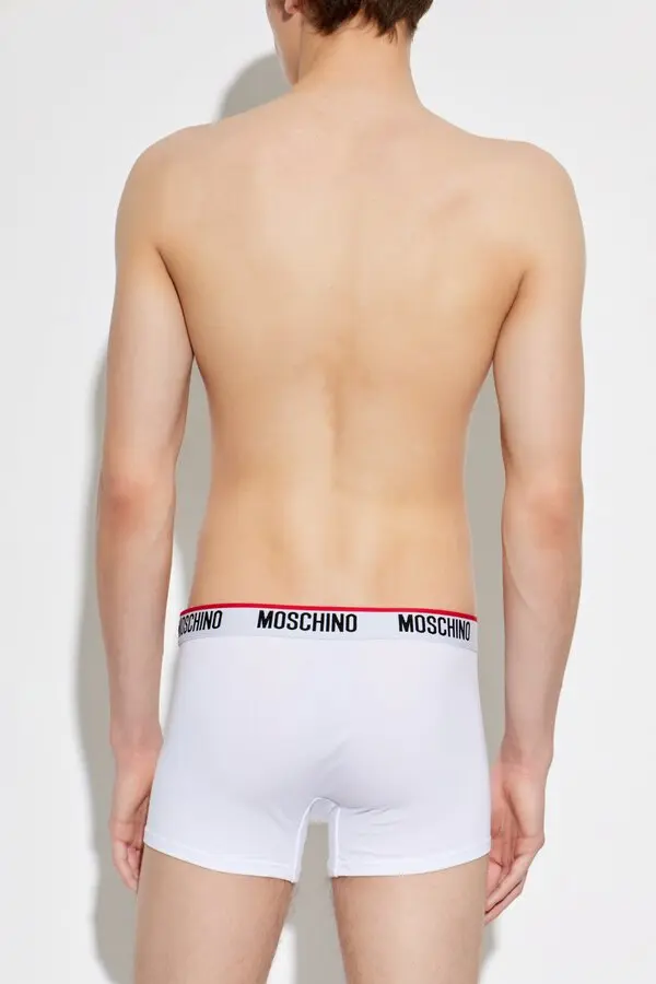 Moschino Two-pack Of Cotton Boxers - Black