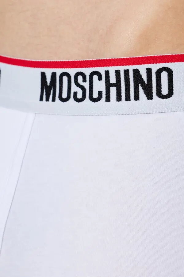 Moschino Two-pack Of Cotton Boxers - Black
