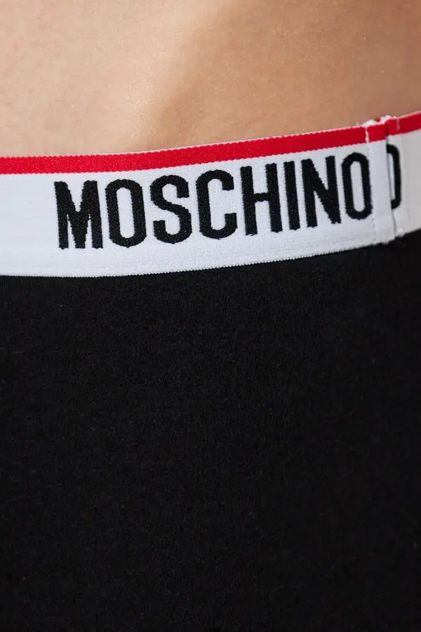 Moschino 2-pack Of Cotton Boxers - Black