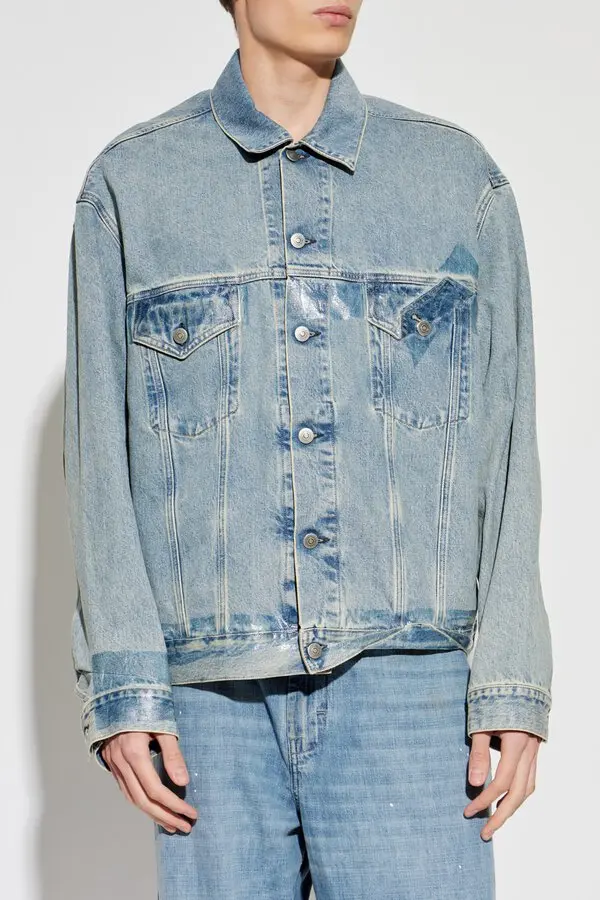 MAISON MARGIELA Vintage Effect Denim Jacket - Blue