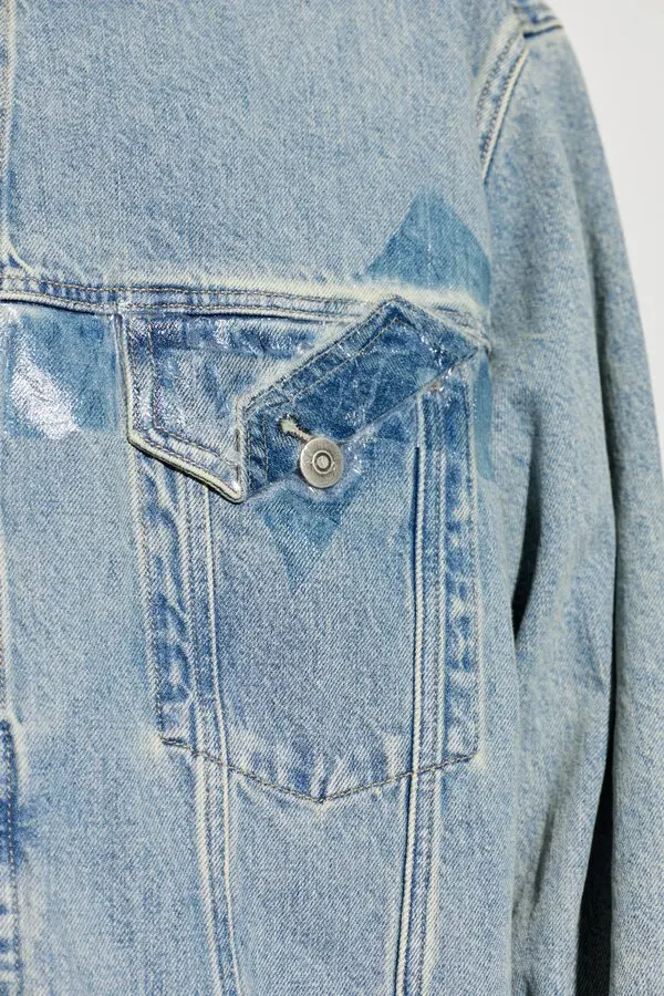MAISON MARGIELA Vintage Effect Denim Jacket - Blue