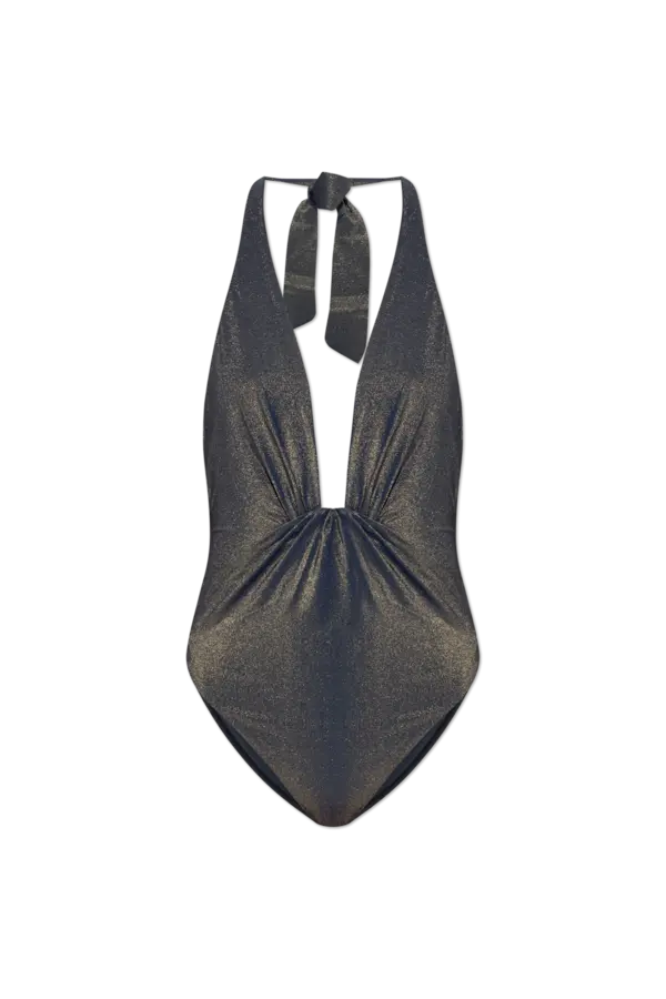 Zimmermann One-piece Swimsuit With Tie Neck Detail - Navy Blue