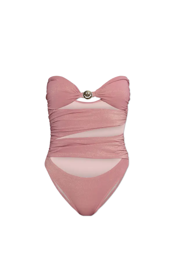 Moschino One-piece Bandeau Swimsuit - Pink