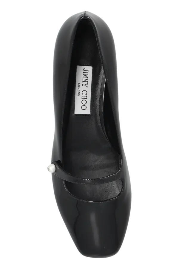 JIMMY CHOO Elisa Ballerina Hells - Black