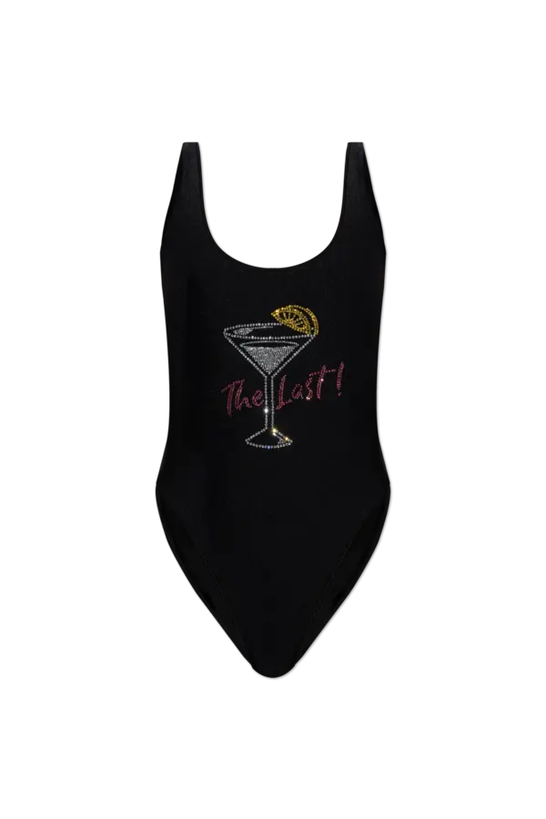 Oseree Embellished One-piece Swimsuit - Black