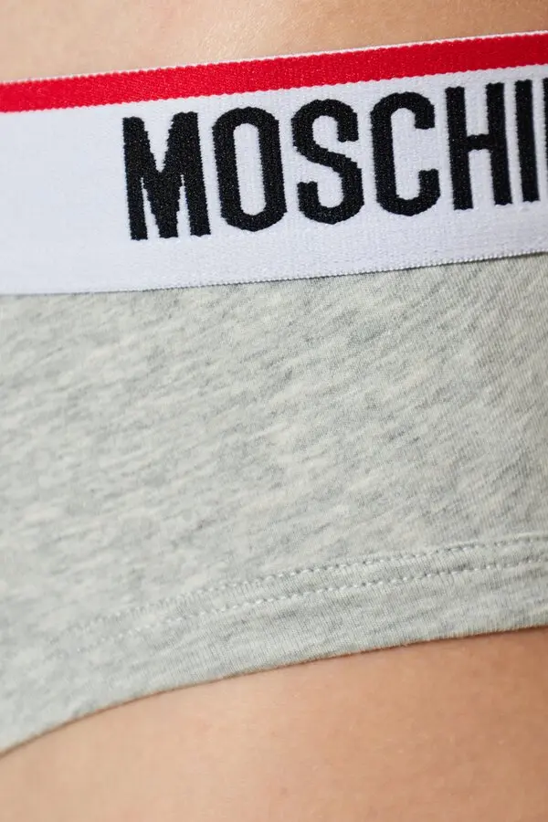 Moschino 3-pack Of Cotton Briefs - Grey