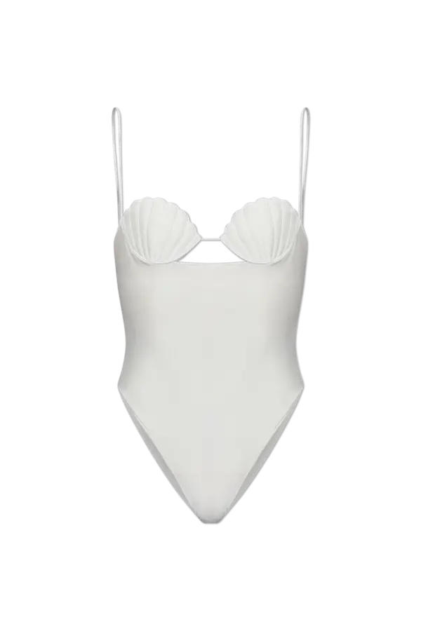 Oseree Shell One-piece Swimsuit - White