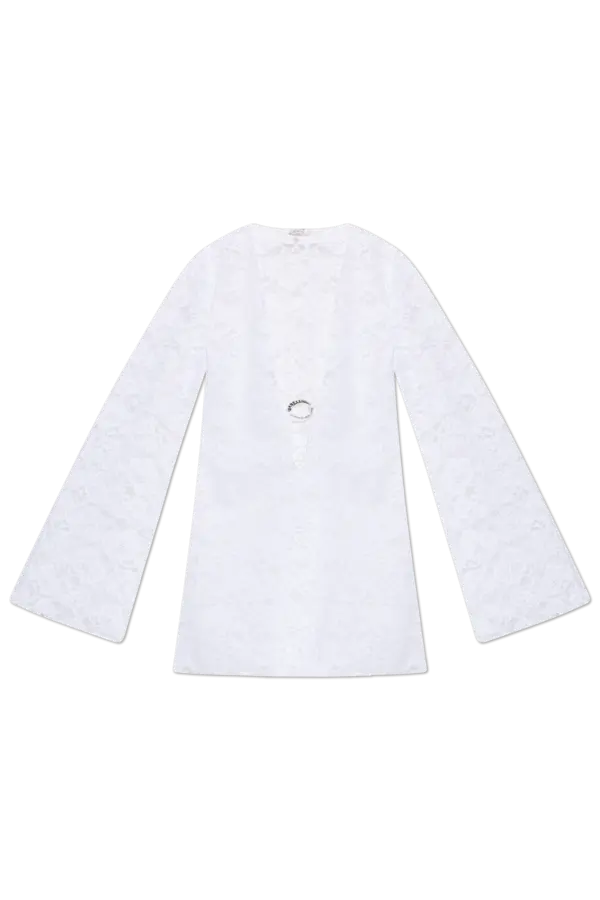 Oseree Lace Mini Dress - White