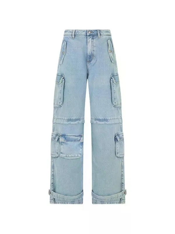 ICON DENIM LOS ANGELES Rosalia Wide-leg Cargo Jeans - Blue