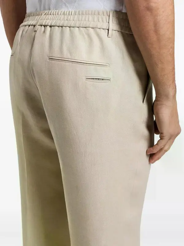 Peserico Elasticated-waistband Turn-up Trousers - Neutrals