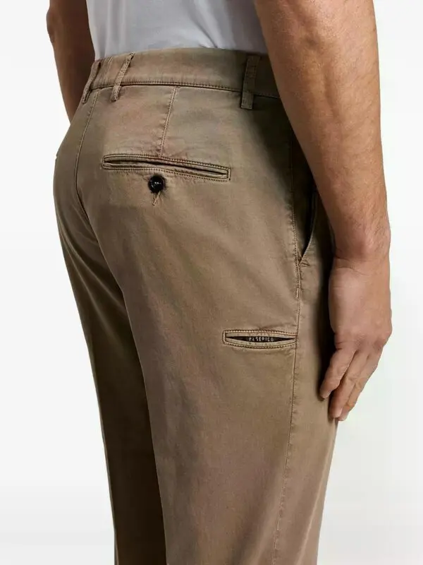 Peserico Slim-fit Turn-up Trousers - Brown