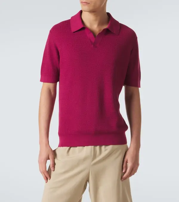 Zegna Knitted Cotton Polo Shirt