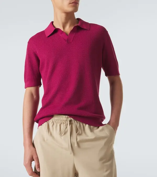 Zegna Knitted Cotton Polo Shirt