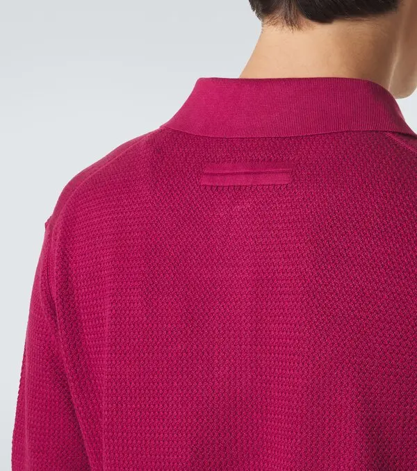 Zegna Knitted Cotton Polo Shirt