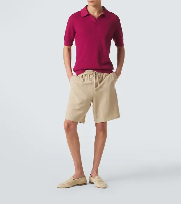 Zegna Knitted Cotton Polo Shirt