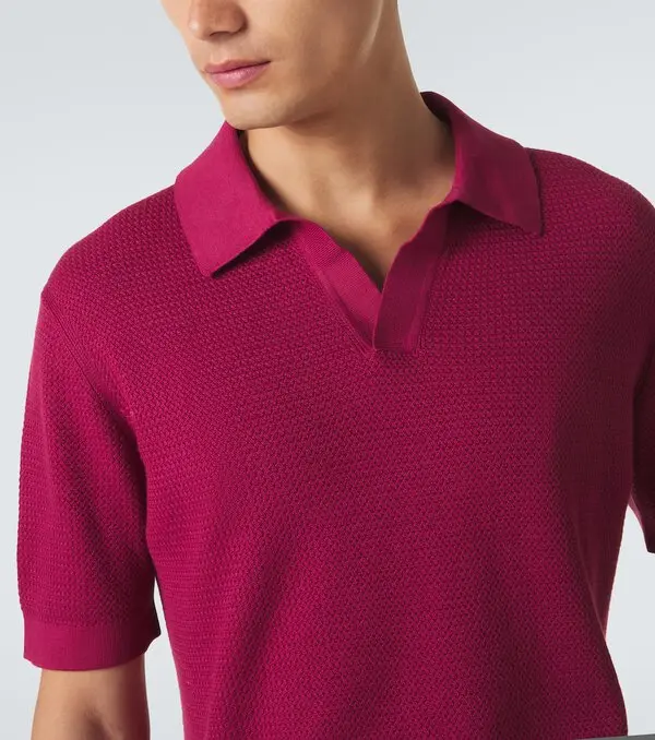 Zegna Knitted Cotton Polo Shirt