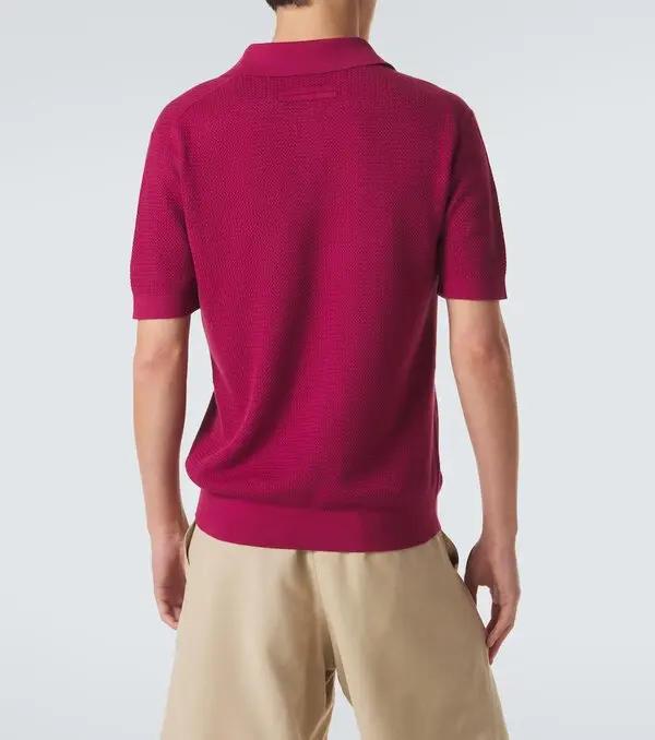 Zegna Knitted Cotton Polo Shirt