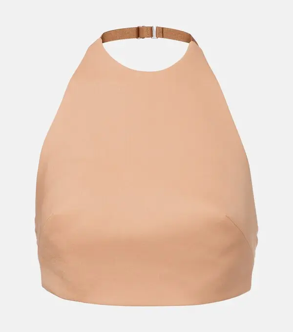 MUGLER Wool-blend Crop Top