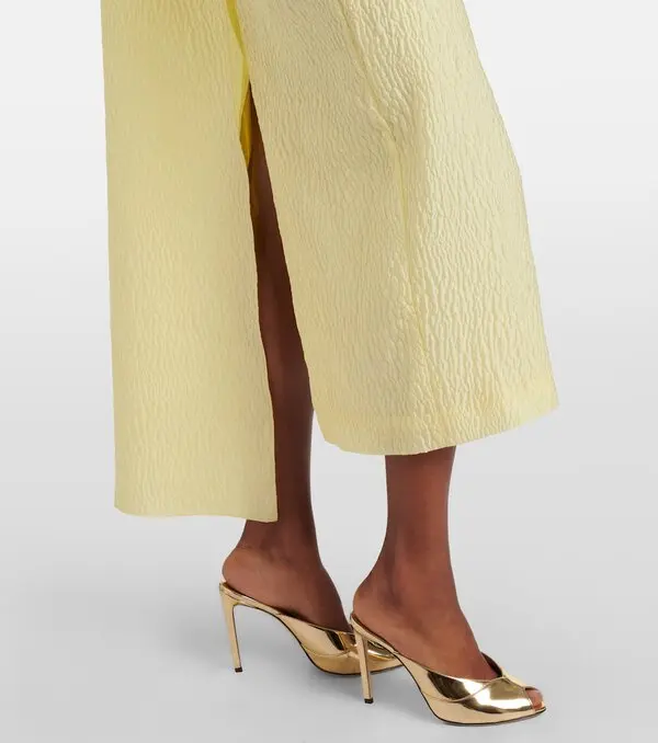 ROKSANDA Maite Caped Cloque Midi Dress - Yellow