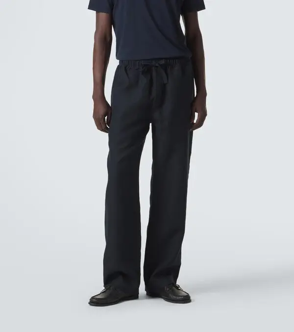 SAMAN AMEL Linen Straight Pants