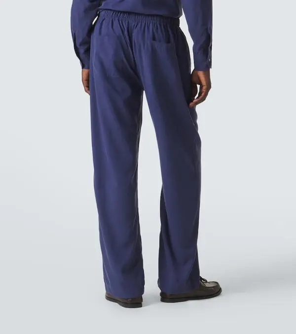 SAMAN AMEL Silk Straight Leg Pants