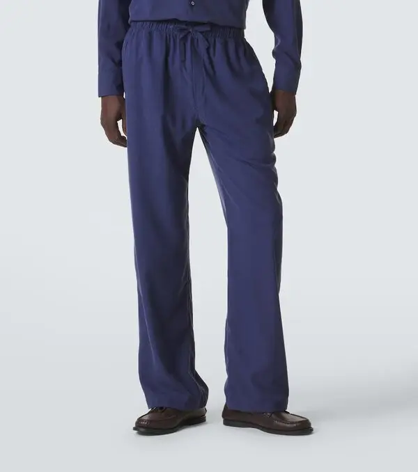 SAMAN AMEL Silk Straight Leg Pants
