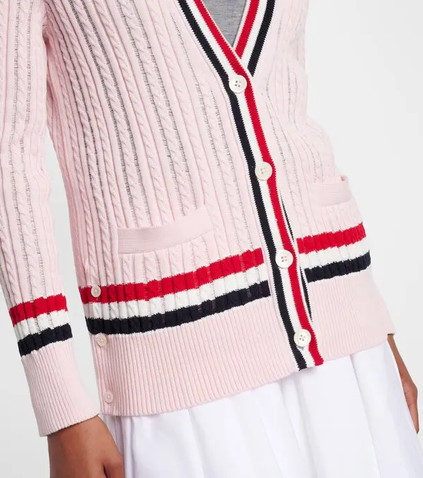 Thom Browne Cable-knit Cotton Cardigan