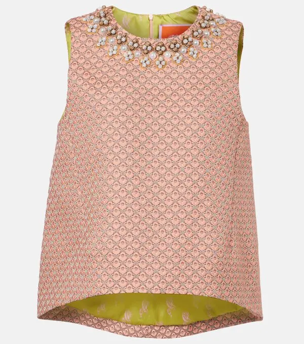 La DoubleJ La Scala Floral Jacquard Top