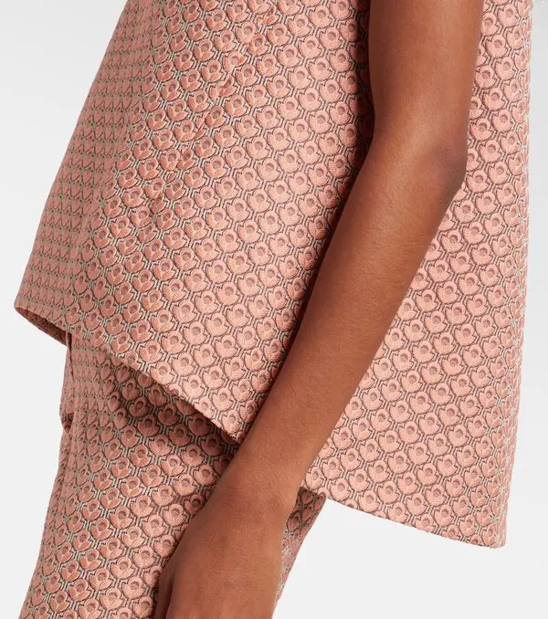 La DoubleJ La Scala Floral Jacquard Top