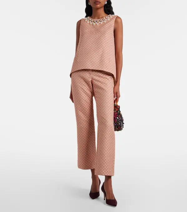 La DoubleJ La Scala Floral Jacquard Top
