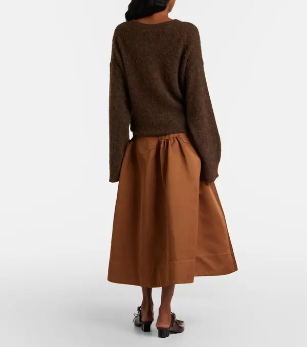 GANNI Peplum Midi Skirt