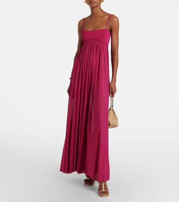 Zimmermann Luna Bandeau Jersey Gown - Pink