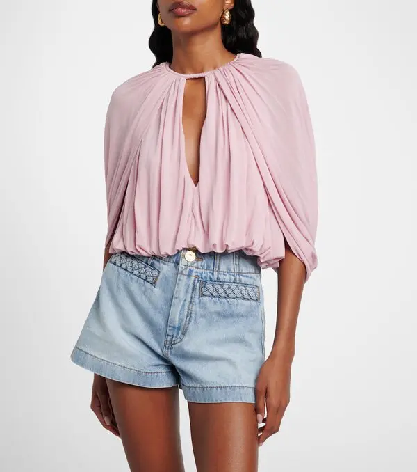 Zimmermann Alchemy Caped Draped Blouse