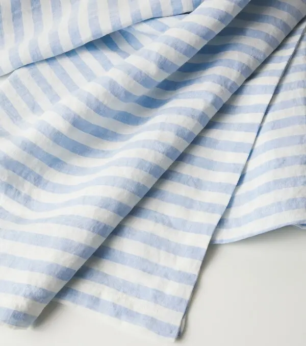 ONCE MILANO Striped Linen Tablecloth