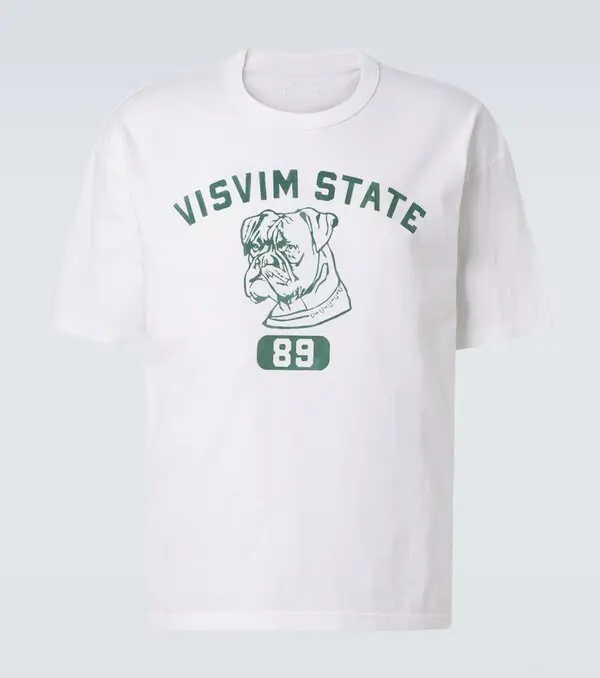 Visvim Jumbo Printed Cotton Jersey T-shirt - White