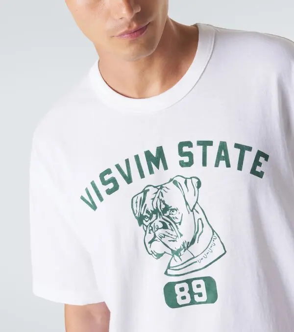 Visvim Jumbo Printed Cotton Jersey T-shirt - White