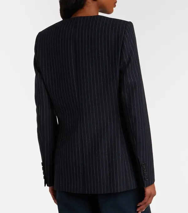 NILI LOTAN Gertrude Pinstripe Virgin Wool Jacket