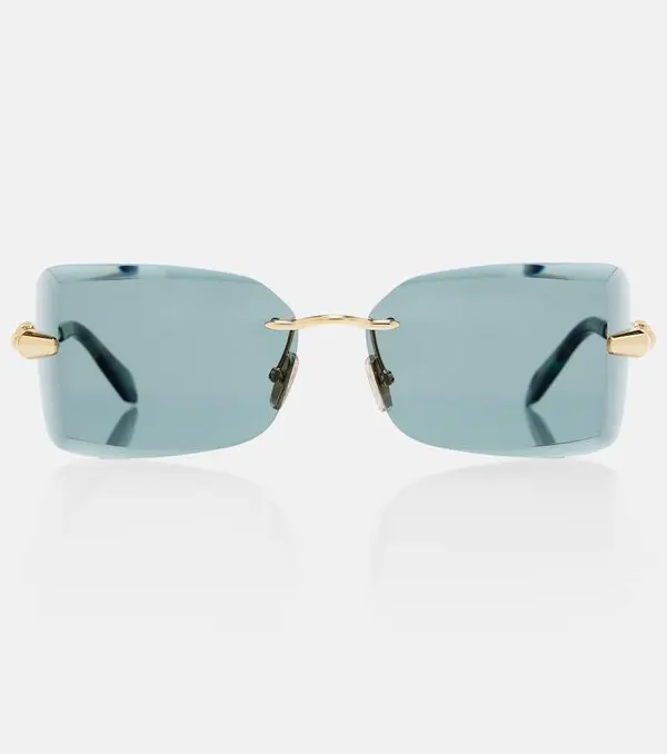 BVLGARI Serpenti Viper Rectangular Sunglasses - Blue