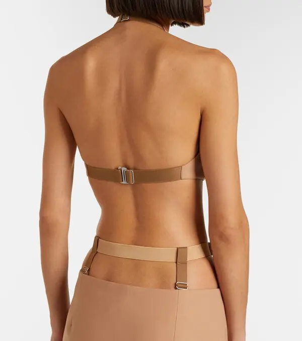 MUGLER Wool-blend Crop Top