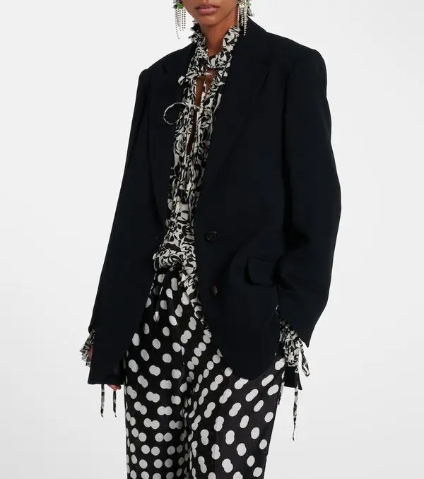 Dries Van Noten Double-breasted Blazer - Black