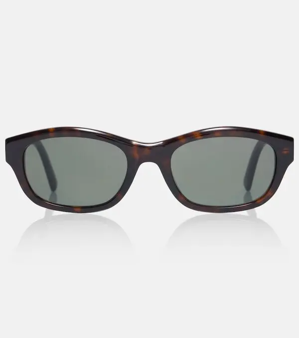 Saint Laurent Monogram Rectangle Sunglasses - Brown