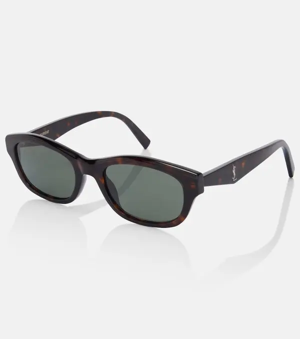Saint Laurent Monogram Rectangle Sunglasses - Brown