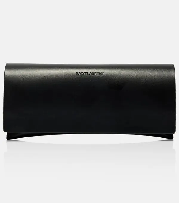 Saint Laurent Monogram Rectangle Sunglasses - Brown