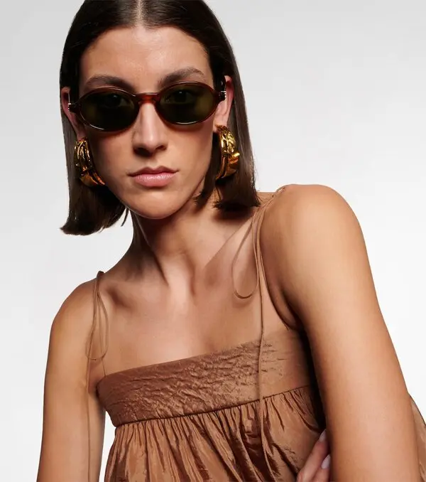 Saint Laurent Monogram Oval Sunglasses